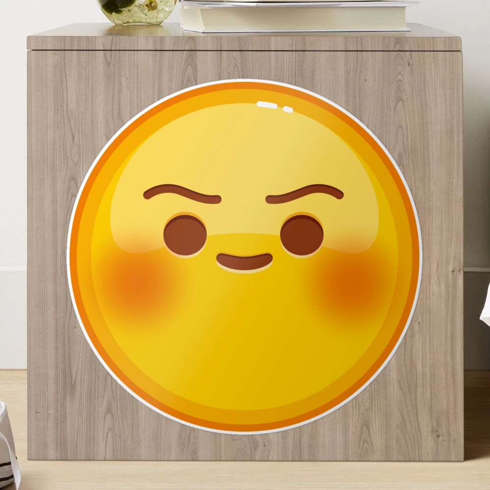 Wirklich Aufgeregtes Smiley Gesicht Flammendes Emoji Gesicht Das