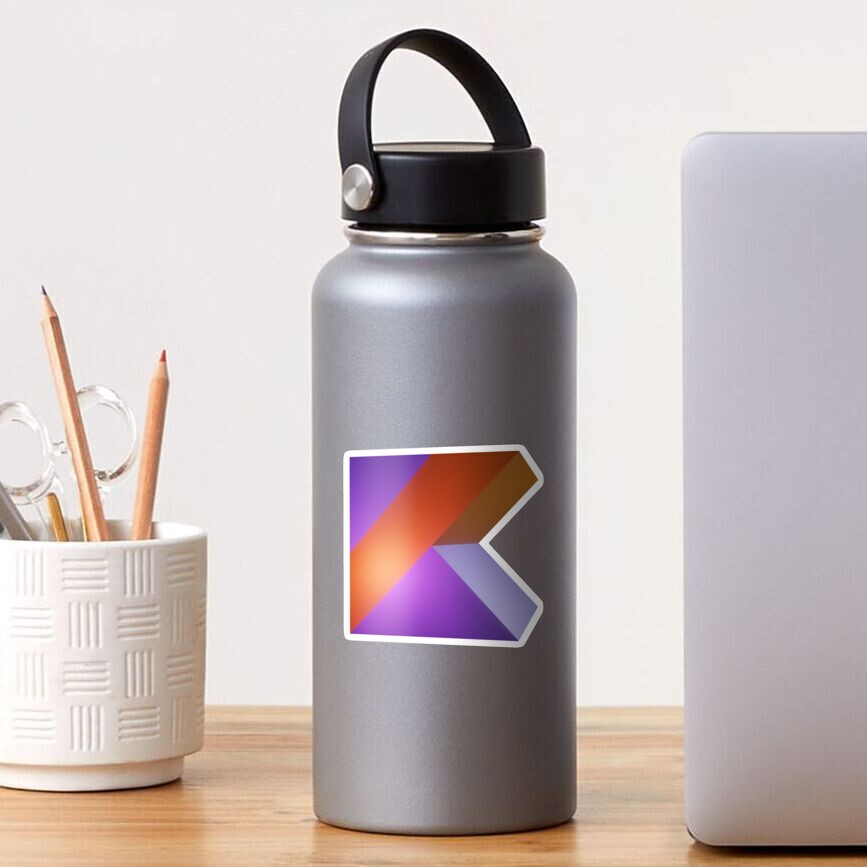 "Kotlin Logo" Sticker for Sale by skoolsarecool | Redbubble