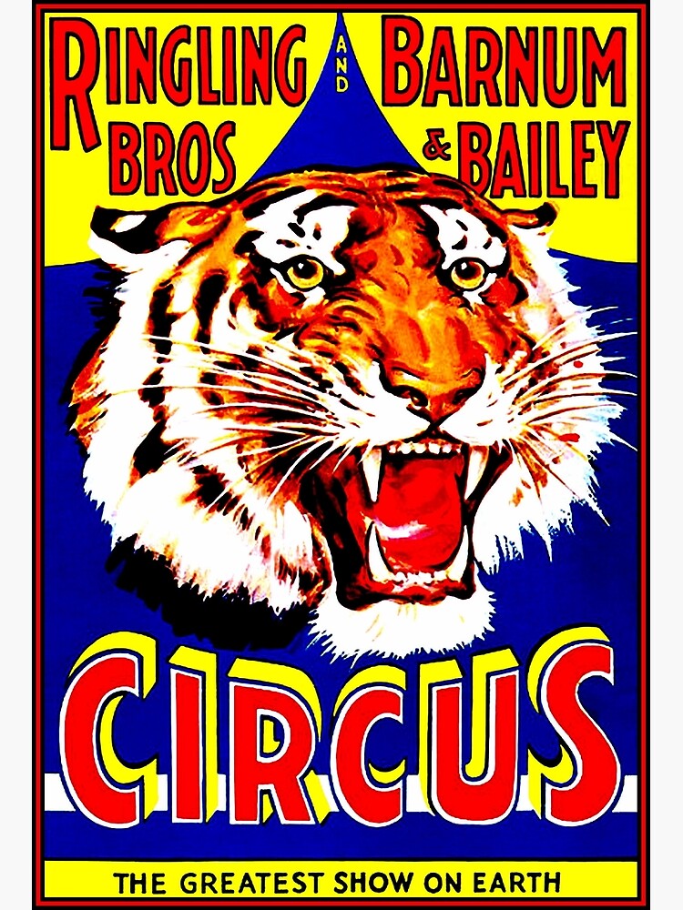 "RINGLING BROS. BARNUM and BAILEY : Vintage Circus Tiger Advertising ...