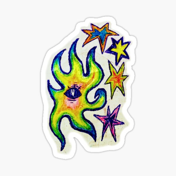 "abstract crayon friend" Sticker for Sale by peepeetheclown8 | Redbubble