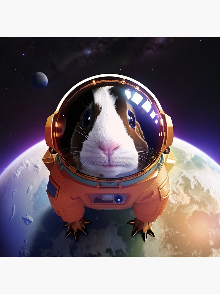 "Guinea Pig in a Space Suit on a Planet" Poster for Sale by AlePosters ...