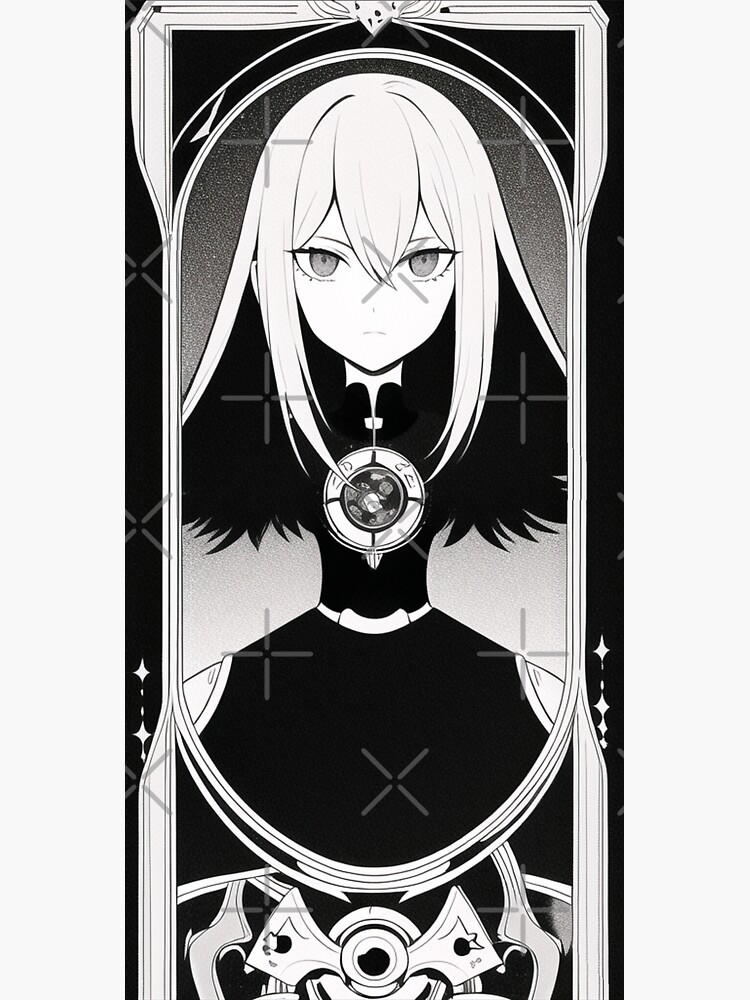 "2B Nier Automata Tarot Card " Sticker for Sale by AI-House | Redbubble