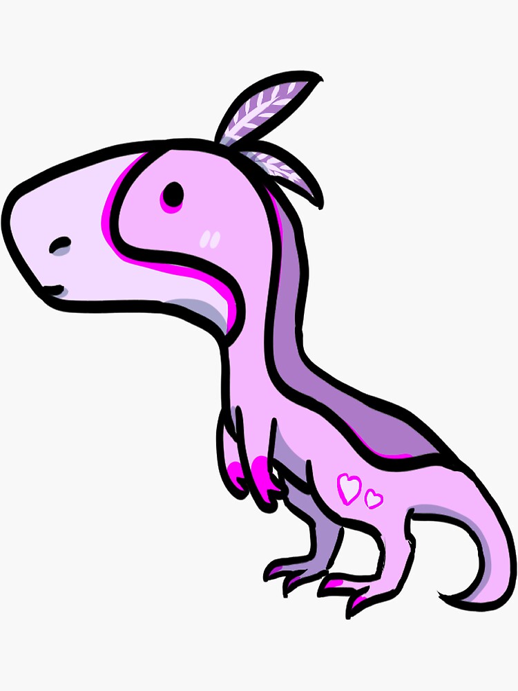 "purple t-rex sticker" Sticker for Sale by VokkiSparkz | Redbubble