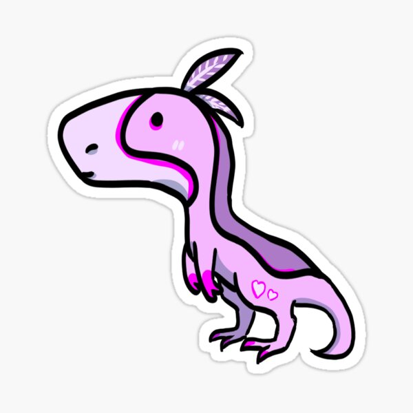 "purple t-rex sticker" Sticker for Sale by VokkiSparkz | Redbubble