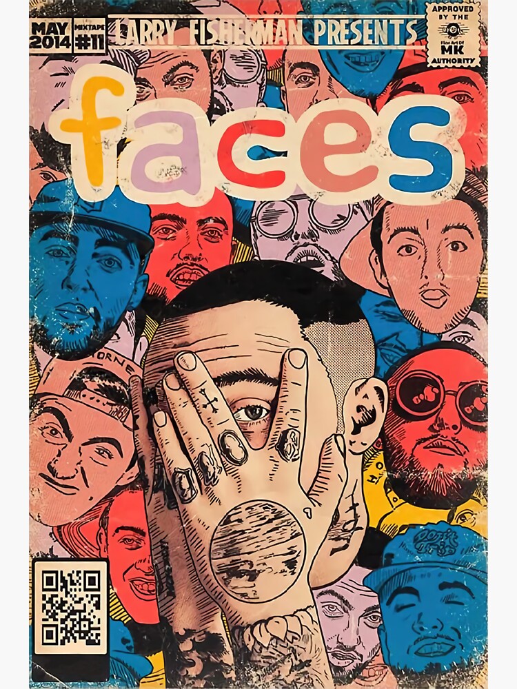 "Comic Mac Face Poster" Sticker for Sale by tajirulhans | Redbubble