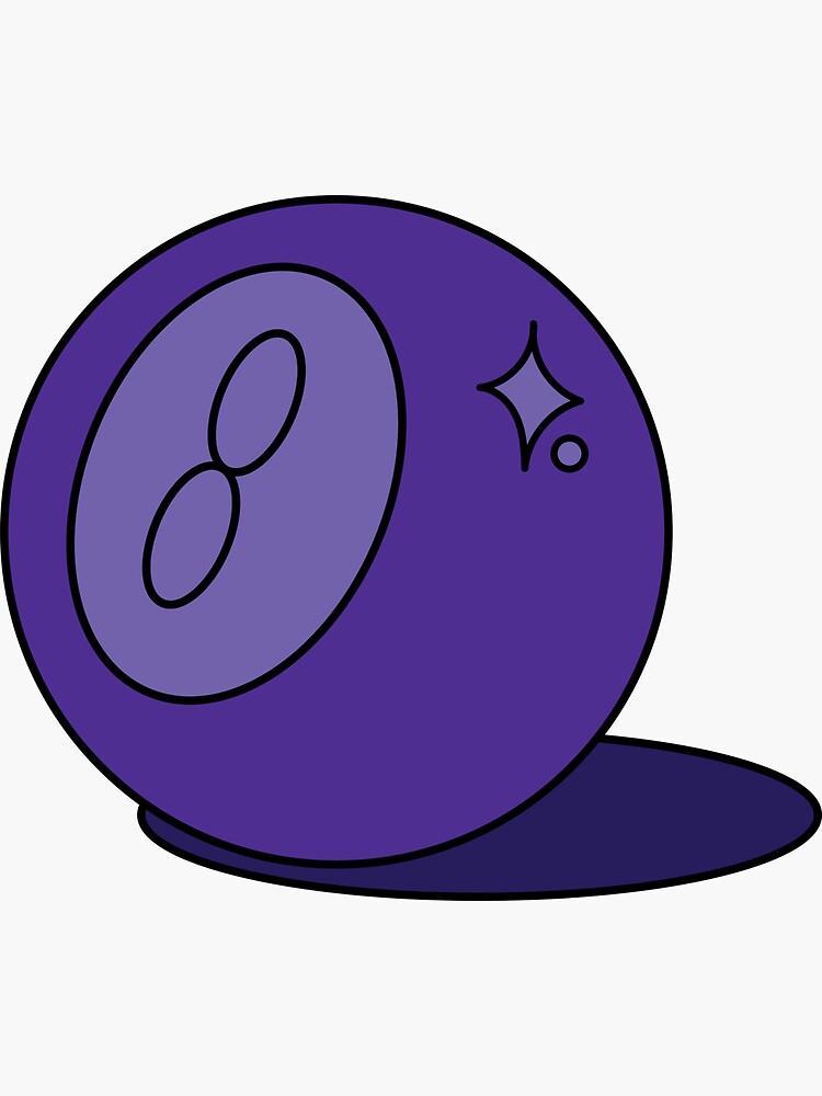 "Purple Eight Ball" Sticker for Sale by GraceMakes03 | Redbubble
