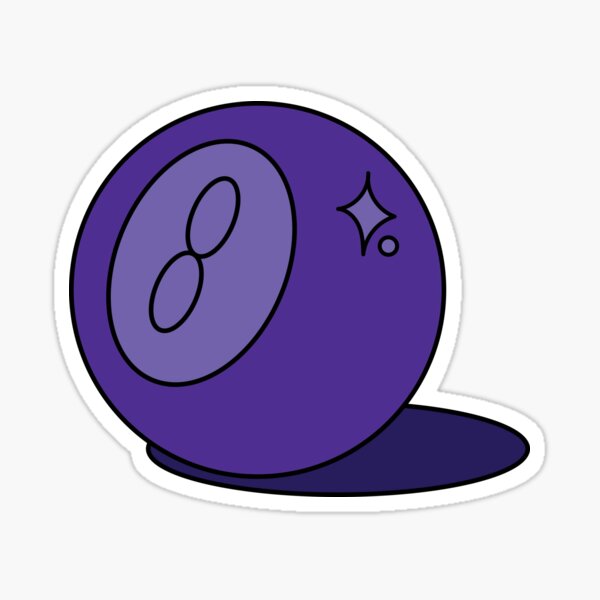 "Purple Eight Ball" Sticker for Sale by GraceMakes03 | Redbubble