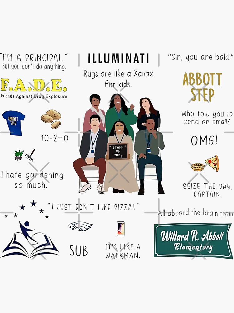 "Abbott Elementary Pattern Set" Sticker for Sale by ReneeJefferson ...