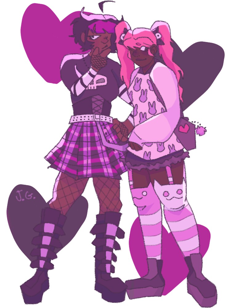 "Kawaii Alt Girls" Sticker for Sale by spectart-shop | Redbubble