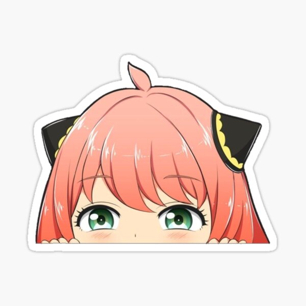 "Anya Forger Peeking" Sticker for Sale by Cinnamoroll009 | Redbubble