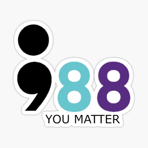 "988" Sticker for Sale by SiSnyder | Redbubble