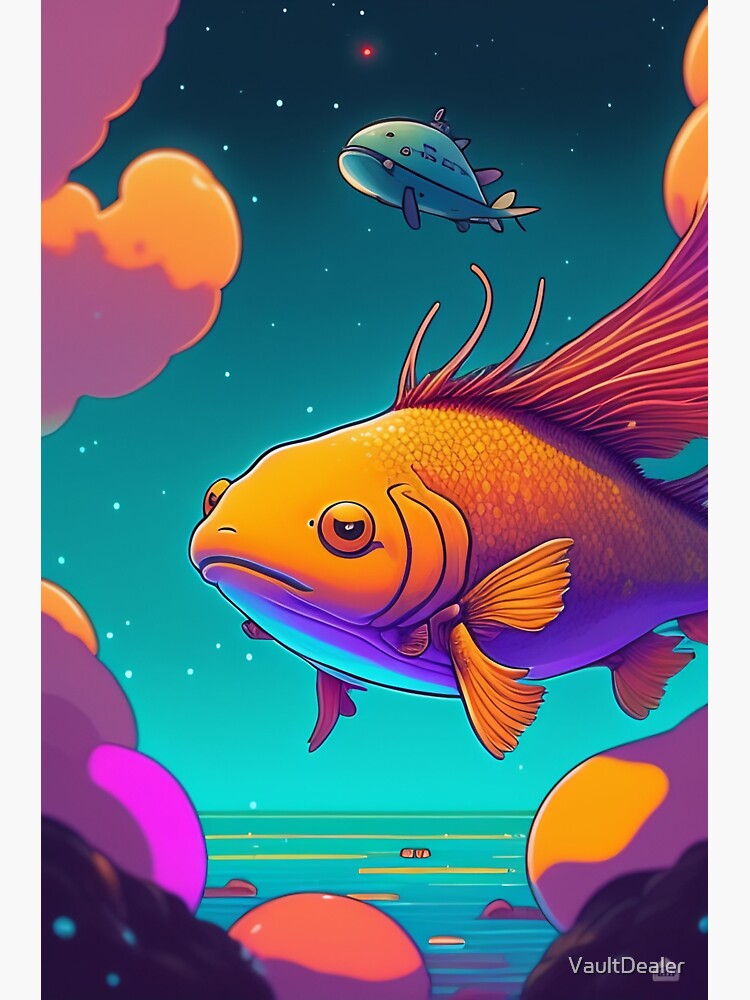 "Space Fish" Sticker for Sale by VaultDealer | Redbubble