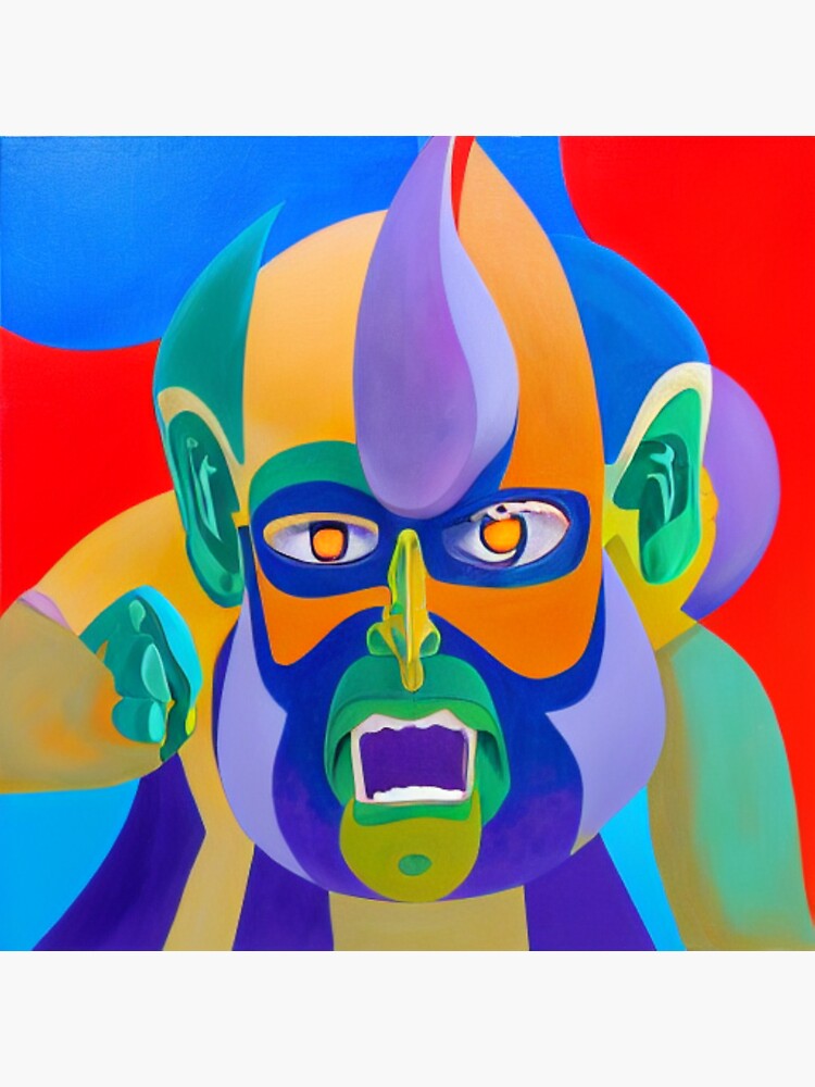 "Psycho Madness - Ogre Painting" Sticker for Sale by PsychoMadness ...
