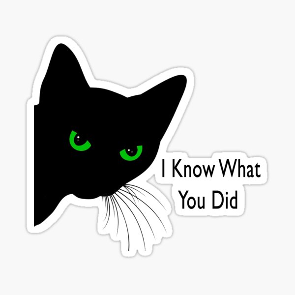 "Sus Kat" Sticker for Sale by BlackKatSales | Redbubble