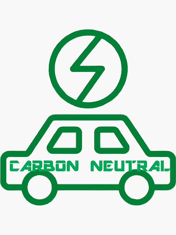 "Carbon neutral electric cars" Sticker for Sale by ImageCorner | Redbubble