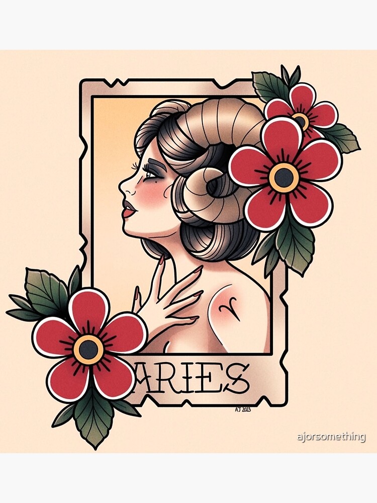 "Traditional Aries" Poster for Sale by ajorsomething | Redbubble