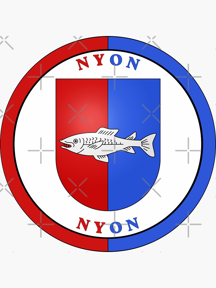 "Swiss City of Nyon" Sticker for Sale by FedSherDesign | Redbubble