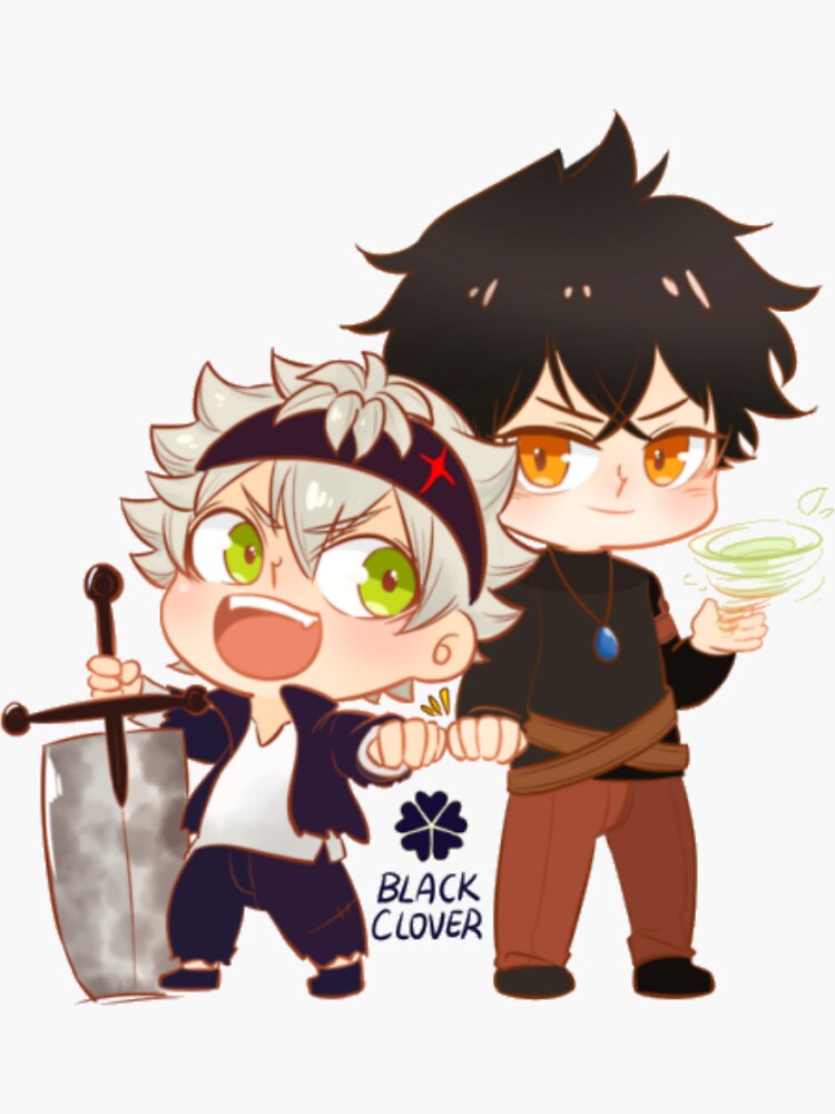 "Black Clover Chibi Asta and Yuno" Sticker by AestheticKiwi | Redbubble