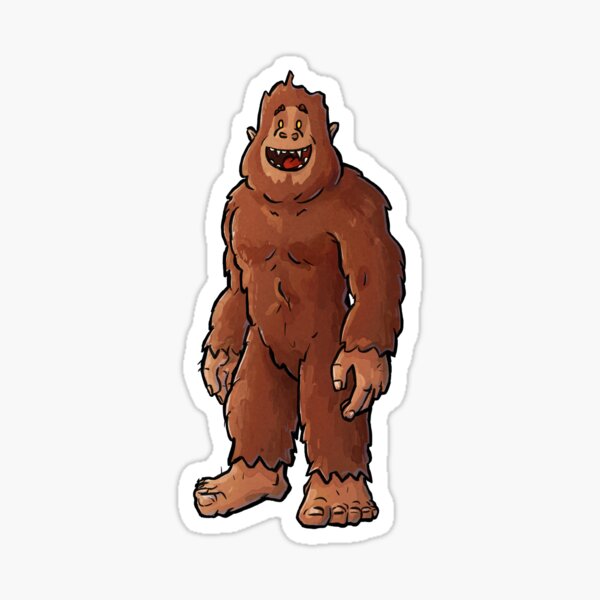 "One Happy Sasquatch" Sticker for Sale by BeautalityComix | Redbubble