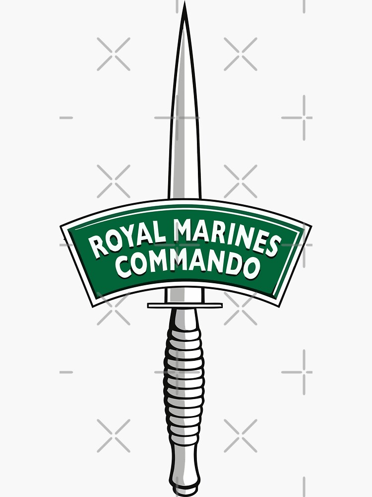 "Royal Marines Commando UK Insignia" Sticker for Sale by CyberYogi ...