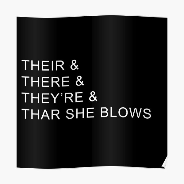 "Grammar Ahab" Poster for Sale by bowtomickey | Redbubble