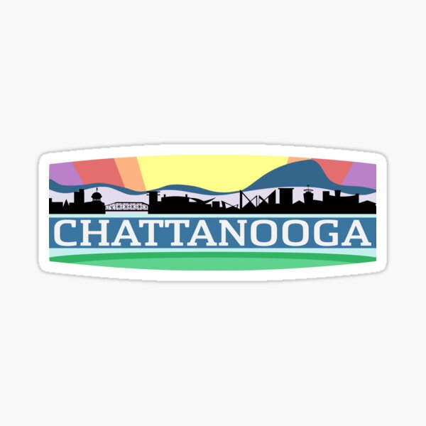 "Chattanooga skyline (the colorful version)" Sticker for Sale by ...