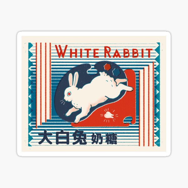 "White rabbit" Sticker for Sale by spicyoanh | Redbubble