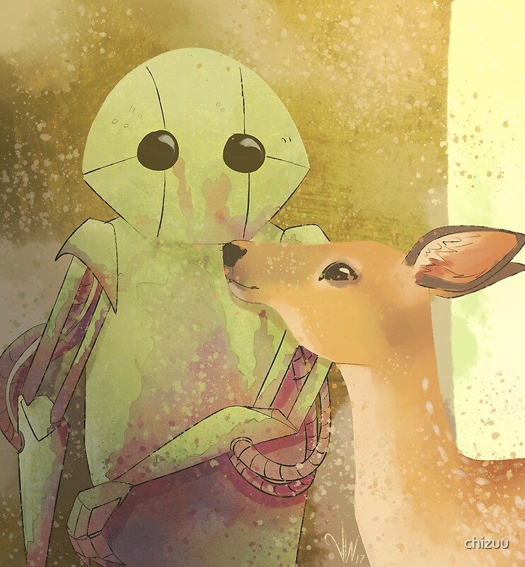 "Robot and Deer" by chizuu | Redbubble
