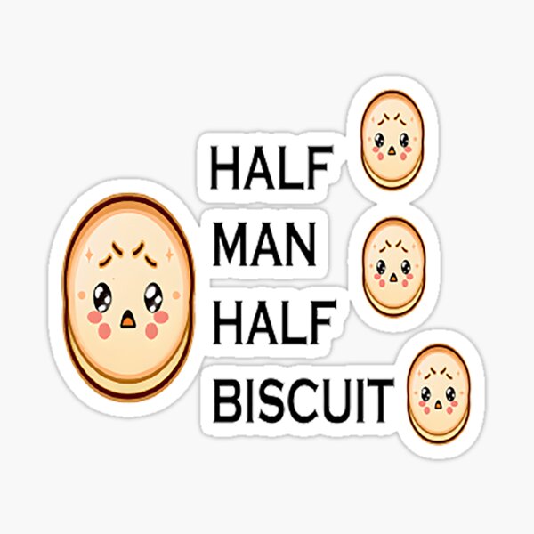 "half man half biscuit" Sticker for Sale by MB-stoore | Redbubble