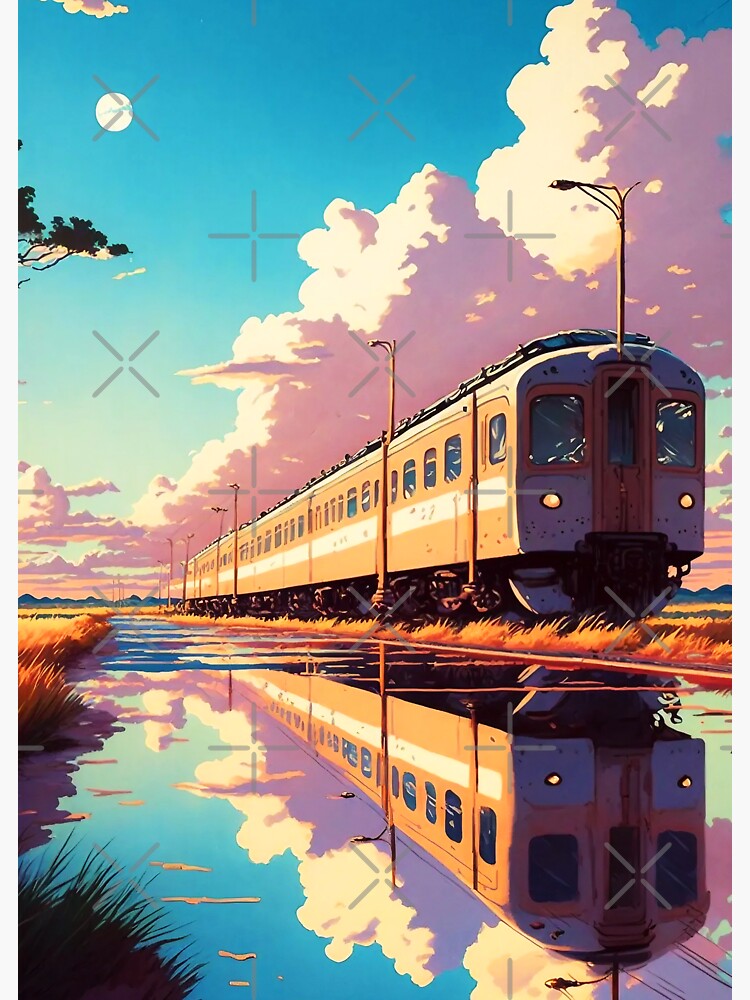 "Retro Anime Style Old Japanese Train" Sticker for Sale by KaPrints ...