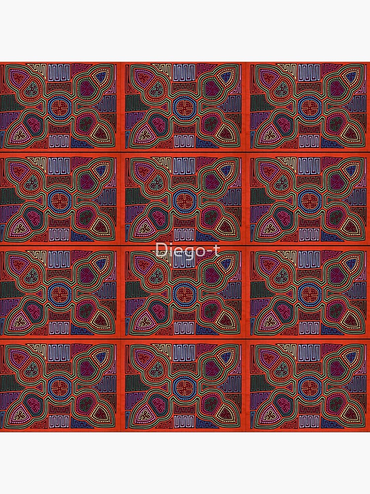 "Kuna Mola Pattern " Pillow for Sale by Diego-t | Redbubble