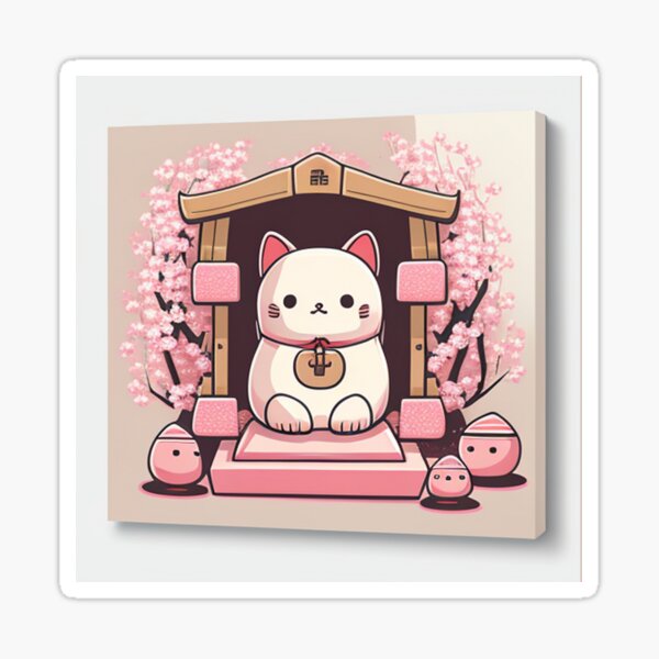 "Kawaii Shrine" Sticker for Sale by Qi-Shrine | Redbubble