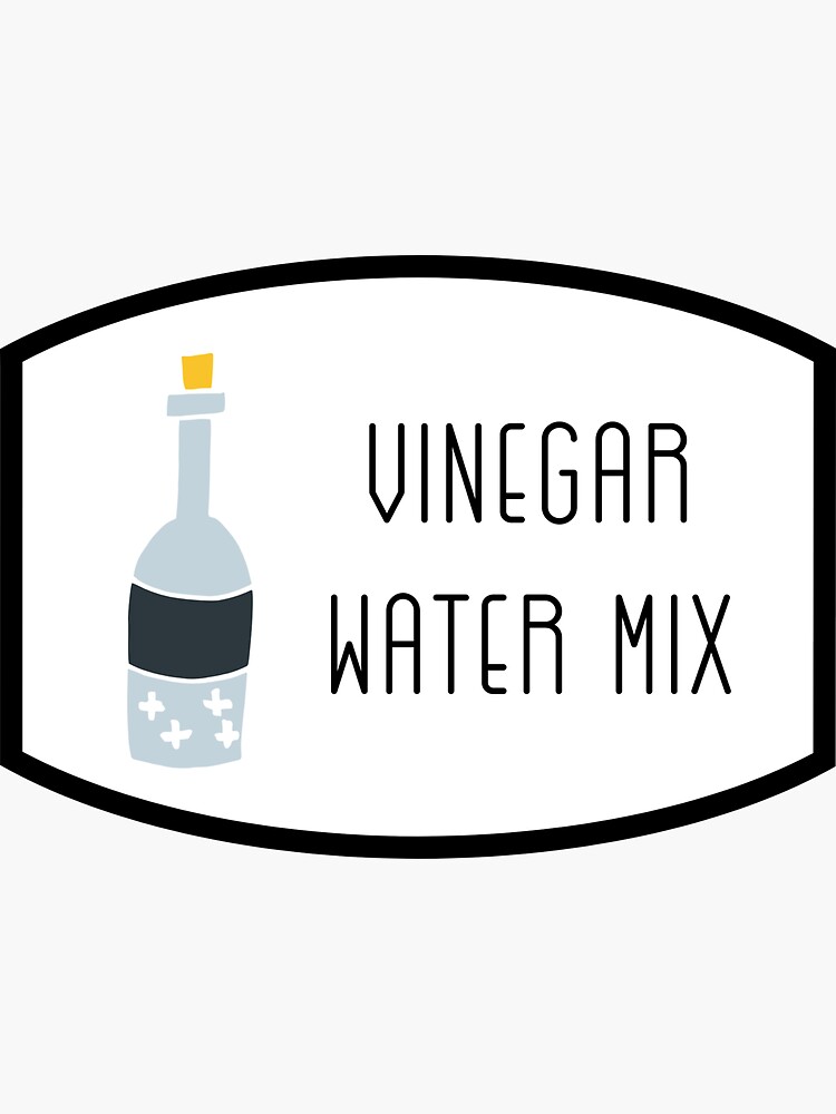 "Vinegar Washing Liquid Label" Sticker for Sale by RouxHarbour | Redbubble