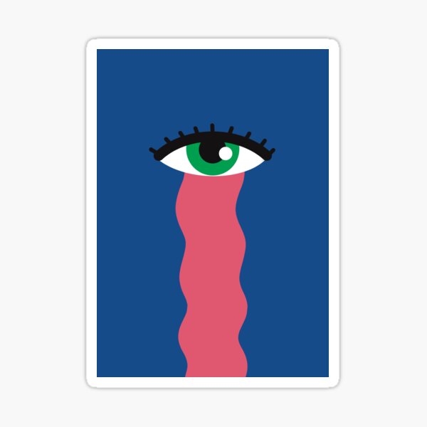 "Crying eye" Sticker for Sale by Lopostudio | Redbubble
