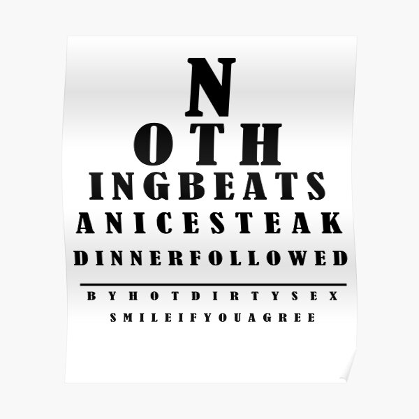 "Funny Eye Chart" Poster for Sale by MoonsmileProd | Redbubble