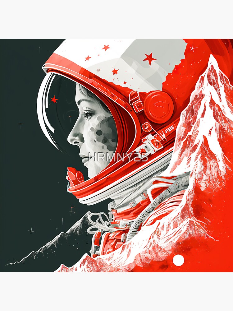 "Astronaut Women Pop Art Space Nasa Retro Rainbow" Sticker for Sale by ...