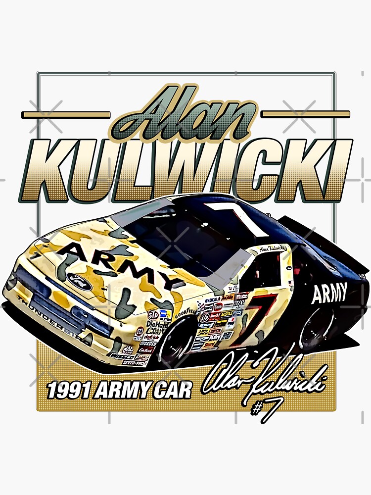 "Alan Kulwicki Nascar retro 90s style" Sticker for Sale by heatshop ...