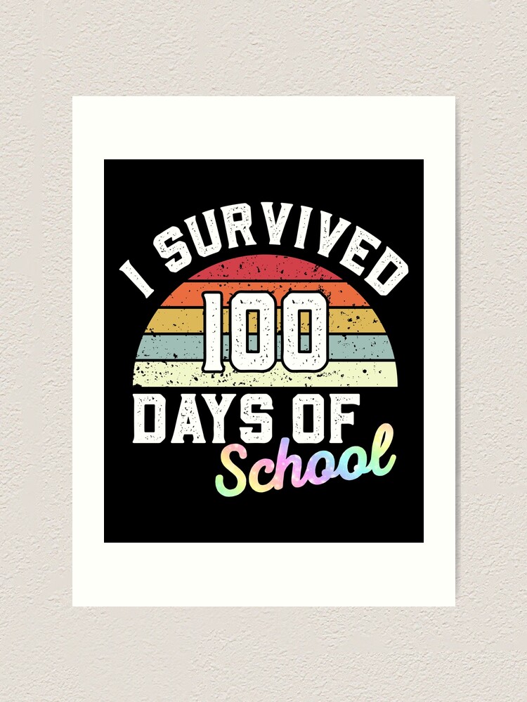 "Teacher and Student Appreciation Retro I Survived 100 Days Of School ...