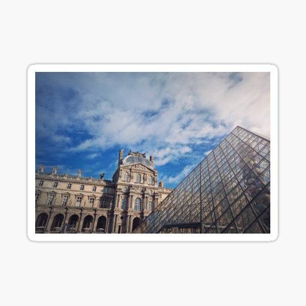 "Outdoors view to the Louvre Museum" Sticker for Sale by psychoshadow ...