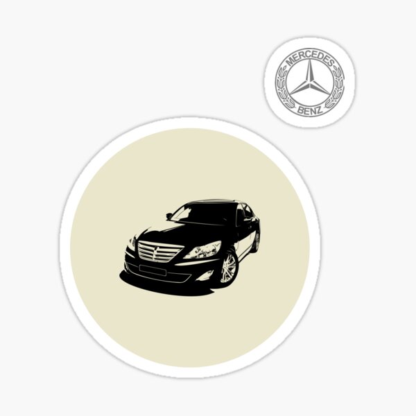 "Mercedes " Sticker for Sale by Haris--artist | Redbubble