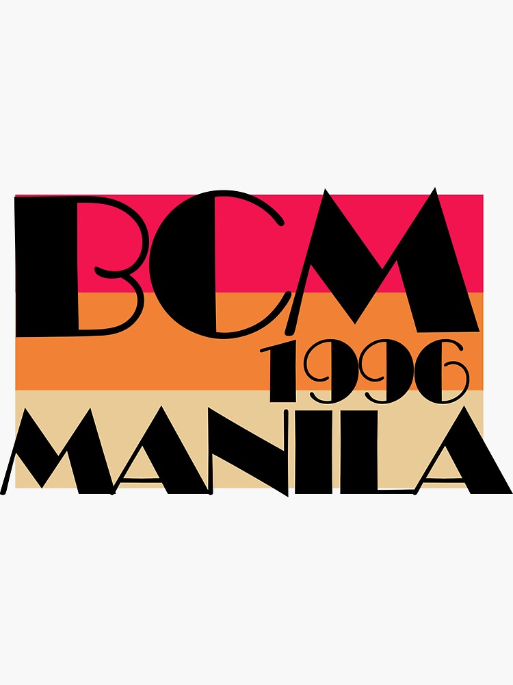 "Bcm 1996 Manila" Sticker for Sale by Mihirawa | Redbubble