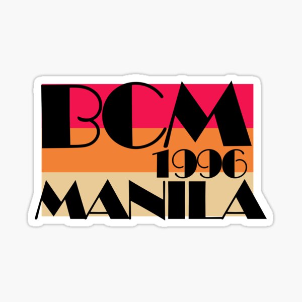 "Bcm 1996 Manila" Sticker for Sale by Mihirawa | Redbubble