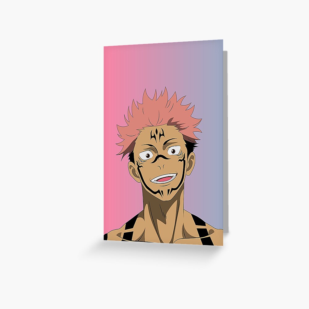 "JJk Jujutsu Kaisen Sukuna Yuji Itadori" Greeting Card for Sale by ...