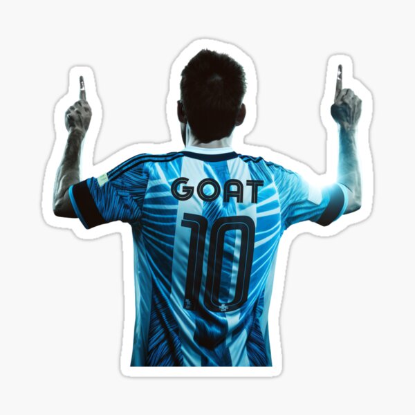 "The GOAT Lionel Messi Pointing To Sky Celebration - Argentina" Sticker ...