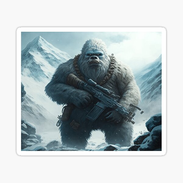 "Gangsta Yeti" Sticker for Sale by SD-E-Signs | Redbubble