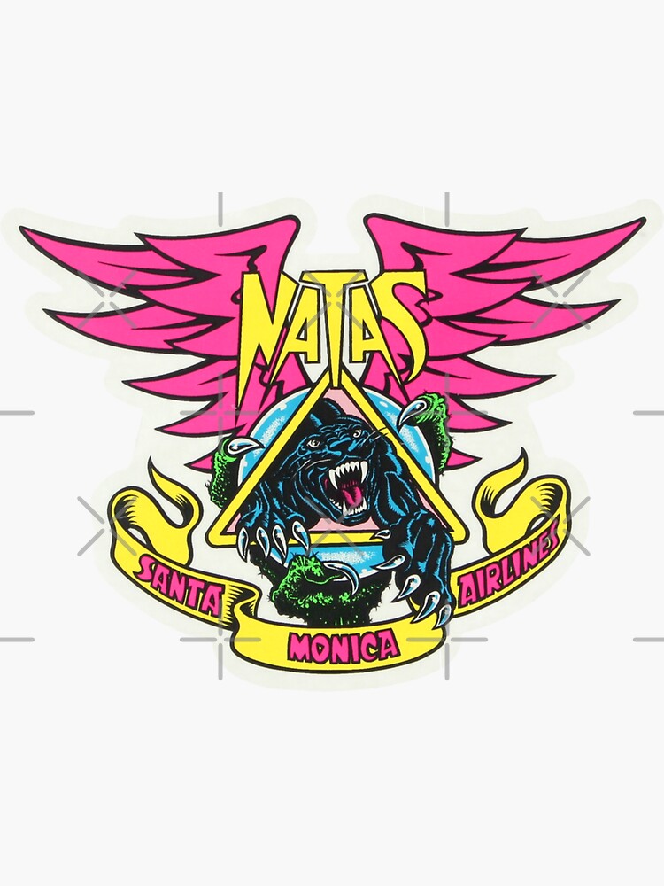 "Natas Santa Monica Airlines Logo Panther Vintage Skateboard 80s ...