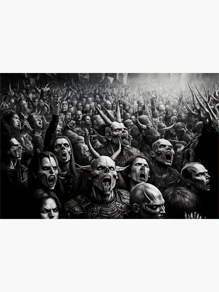 "Death metal crowd" Sticker for Sale by Skull-Breakfast | Redbubble