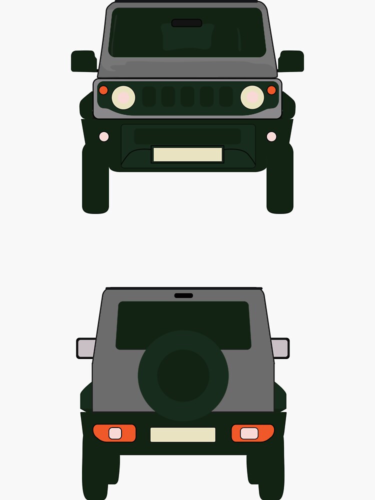 "Grey Jimny Back and Front Stickers" Sticker for Sale by stoicjimny ...