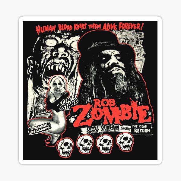 "Top Rob Zombie" Sticker for Sale by mconichiel0 | Redbubble