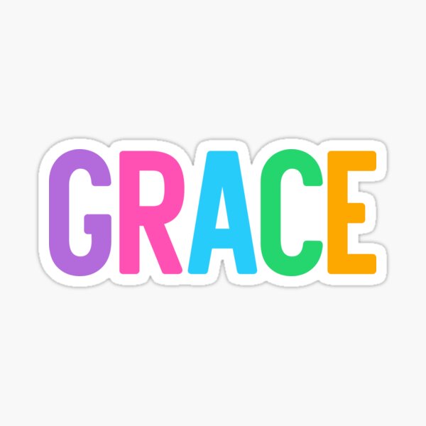 "Grace Name" Sticker for Sale by A-Personalised | Redbubble